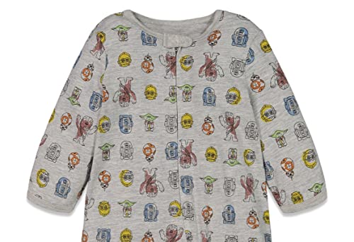 STAR WARS Baby Boys 2 Pack Sleep N' Play Footies Chewbacca Yoda R2-D2 3-6 Months