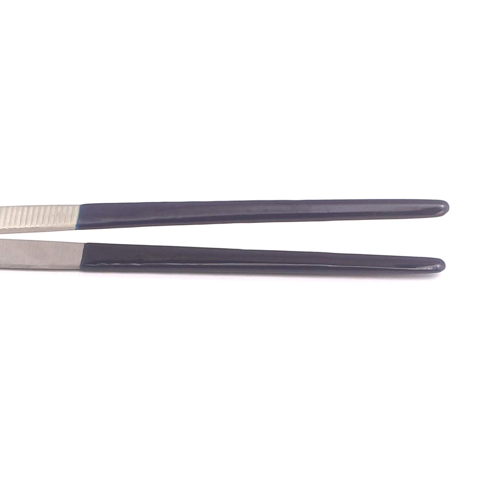 DDP NEW TWEEZERS RUBBER PVC COATED TIPS 10" STAINLESS STEEL FORCEPS STEAM ULTRASONIC CLEANING