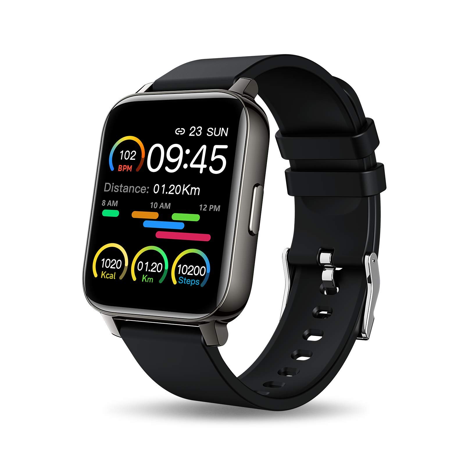 Smart Watch, 1.69'' Touch Screen Fitness Tracker Watches for Men Women,IP67 Waterproof Sport Smartwatch with Heart Rate Monitor,Sleep Monitor, Pedometer, Stopwatch Activity Tracker for Android/iOS