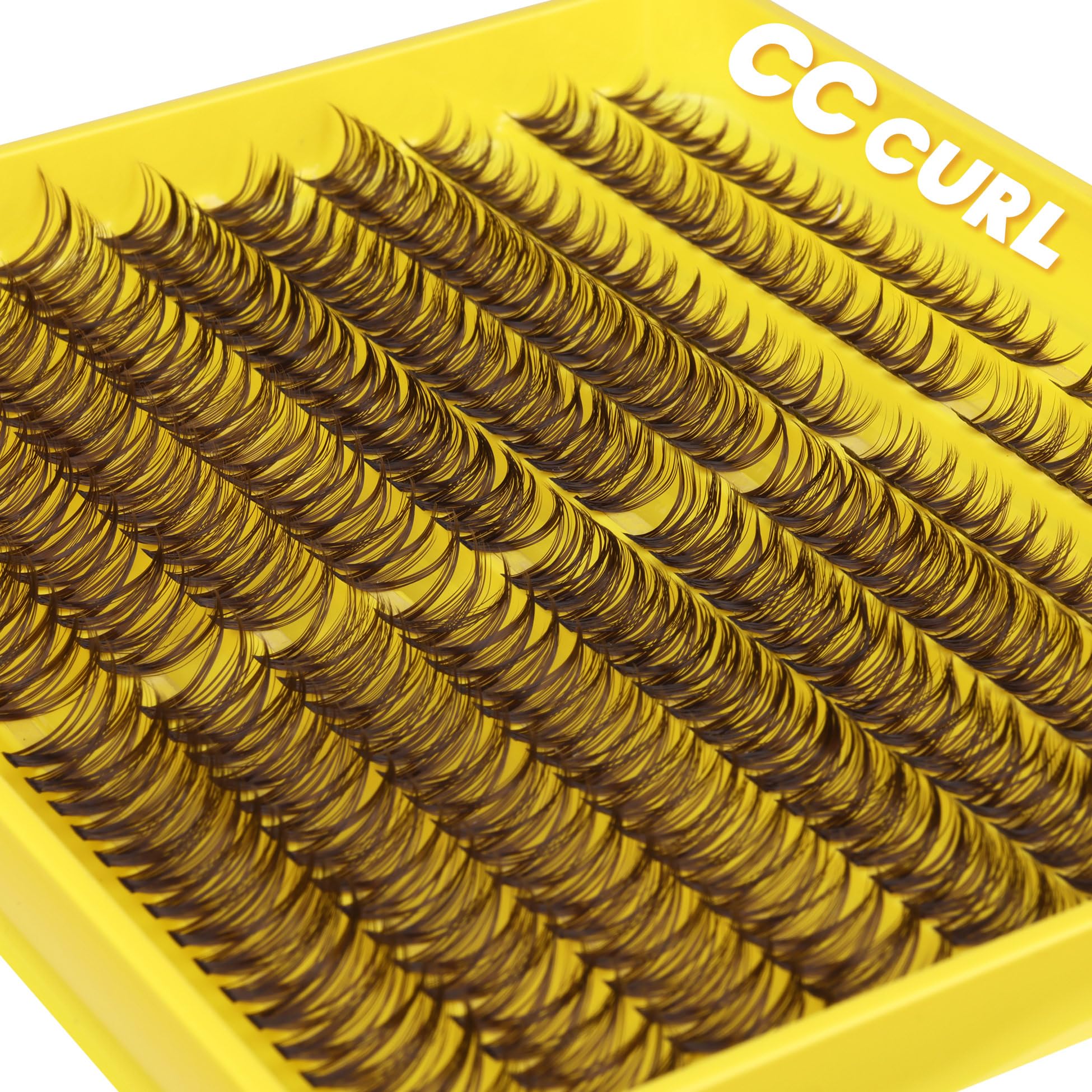 360Pcs Brown Lash Clusters DIY Eyelash Extensions Natural Look Cluster Lashes 5 Length Mixed Individual Lashes CC Curl Faux Mink False Eyelashes by ALICE