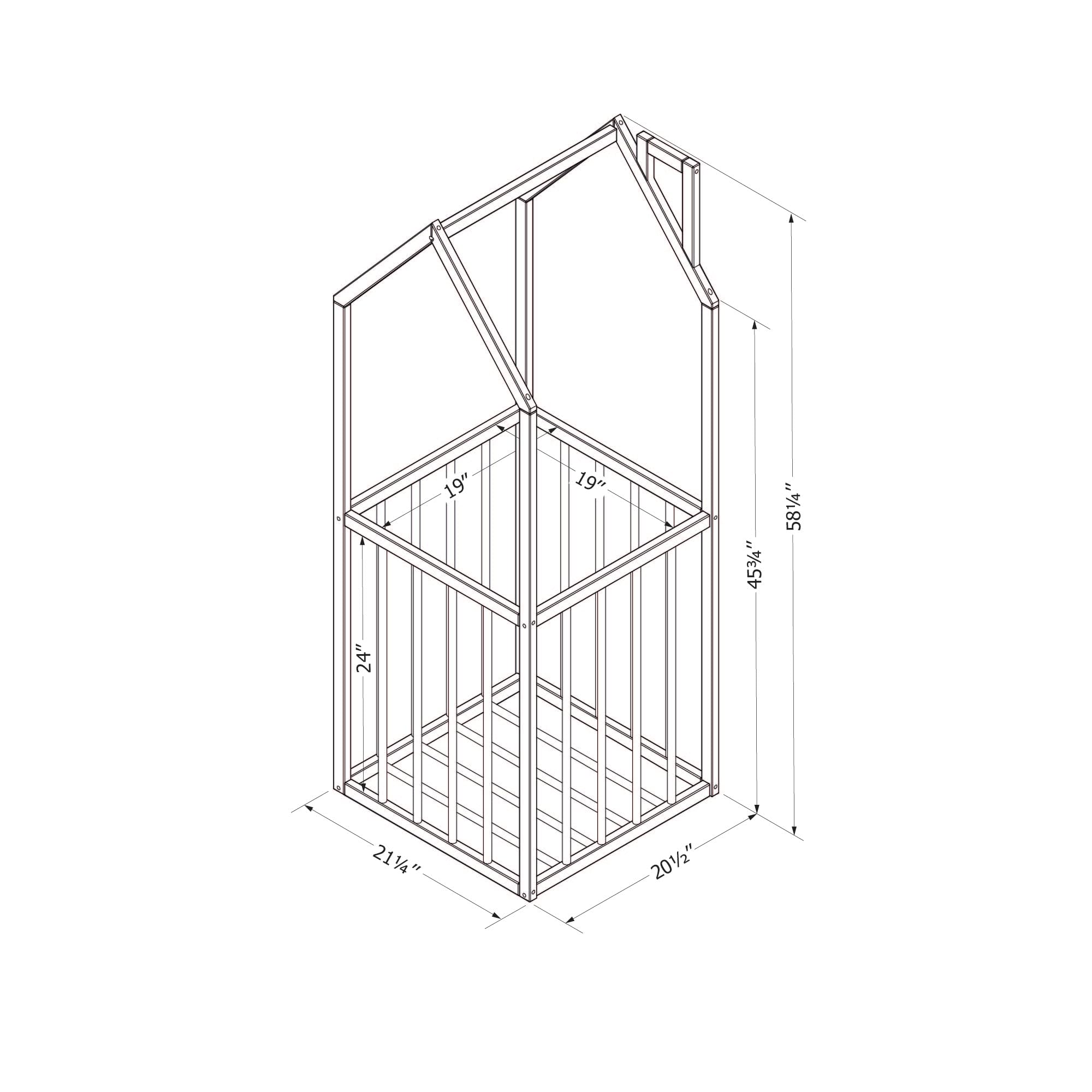 South Shore Sweedi House Shaped Toy Storage Unit, Black and Natural