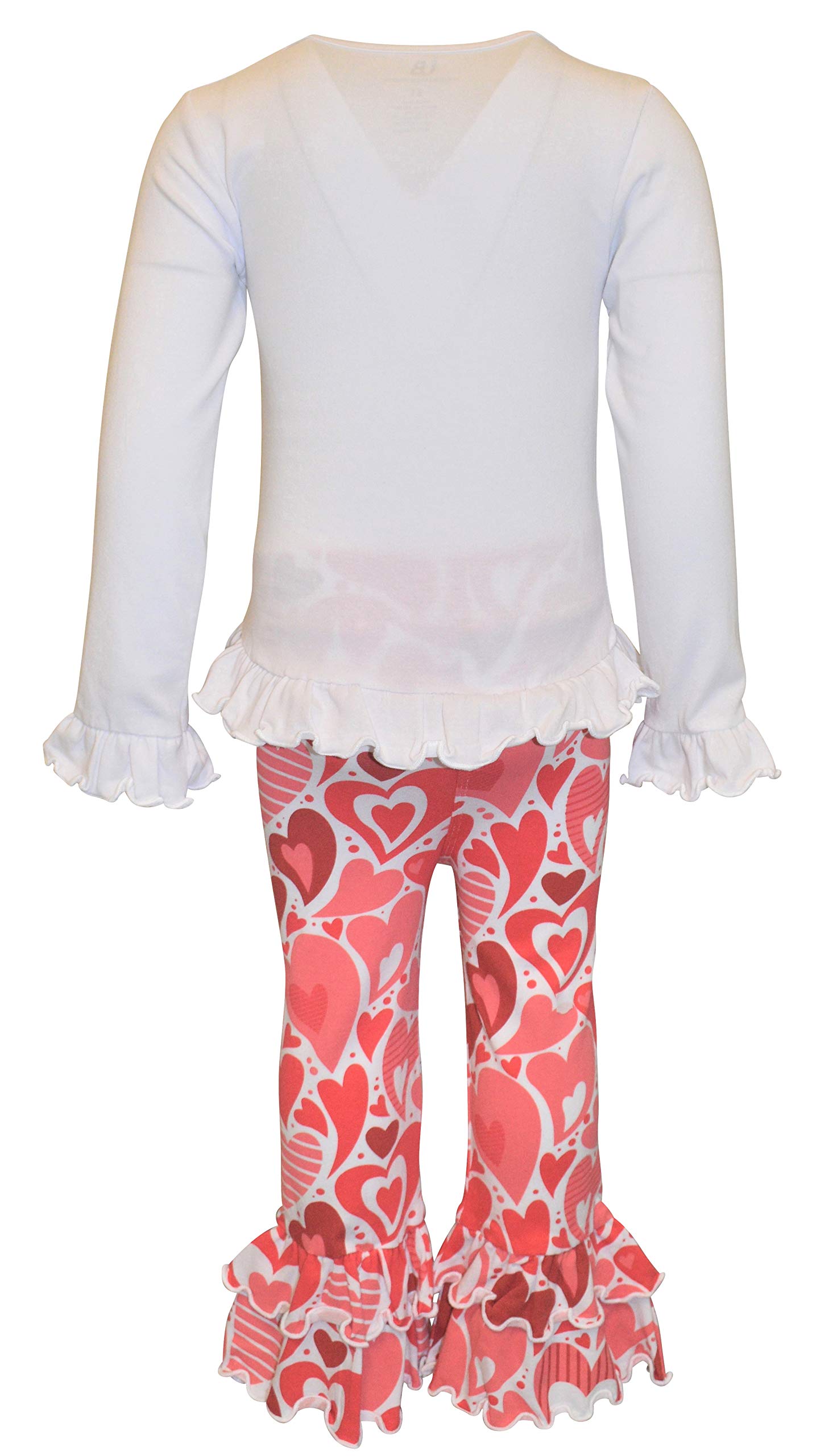 Unique Baby Girls Valentines Day Love Always Wins Pants Set (4t, Love Wins)