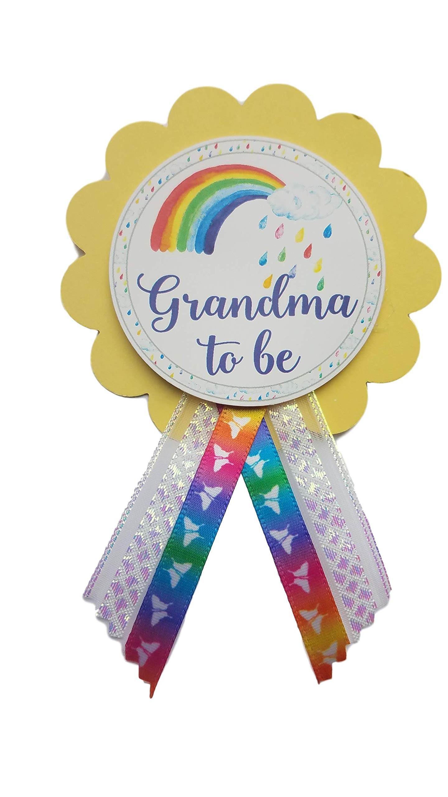 Grandma to Be Pin Rainbow Baby Shower Pin for her to wear, It's a Girl, It's a Boy Baby Sprinkle