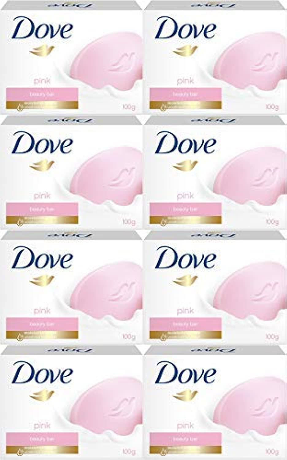 Dove Pink Beauty Cream Bar Soap, 100 Gram / 3.5 Ounce Bars (Pack of 8)