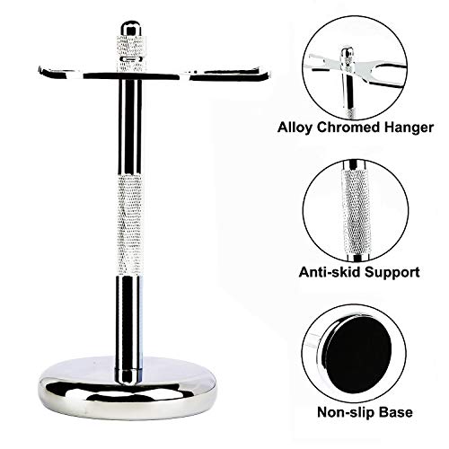 Makidar Premium Razor and Shaving Brush Stand Safety Razor Double-Sided Holder