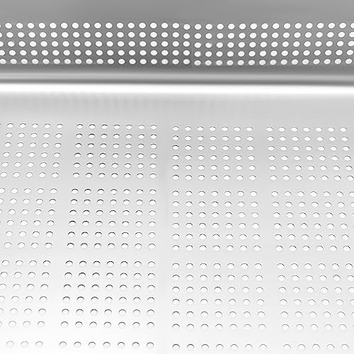CNCEST 2pcs 4 Inch Commercial Food Heater, Steam Table Plate Buffet Counter Perforated Portable, for Use in Restaurant Canteensce