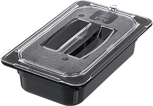 Carlisle FoodService Products 10290U07 StorPlus Quarter Size Polycarbonate Universal Handled Food Pan Lid, Clear