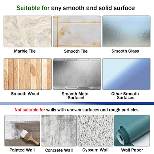 CELBERENA 5 Pack Mop Broom Holder No Drill SUS304 Stainless Steel, Self Adhesive Mop Broom Organizer Wall Mounted Heavy Duty with Hooks Storage Hanger for Bathroom, Kitchen, Office, Black