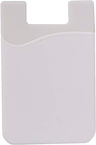 Cell Phone Card Holder for Back of Phone Case. Silicone Stick On Pocket Wallet for iPhone, Android & Other Flat Surfaces, Great for Credit Cards, Business Card, Cash & ID Cards (Grey White Black)