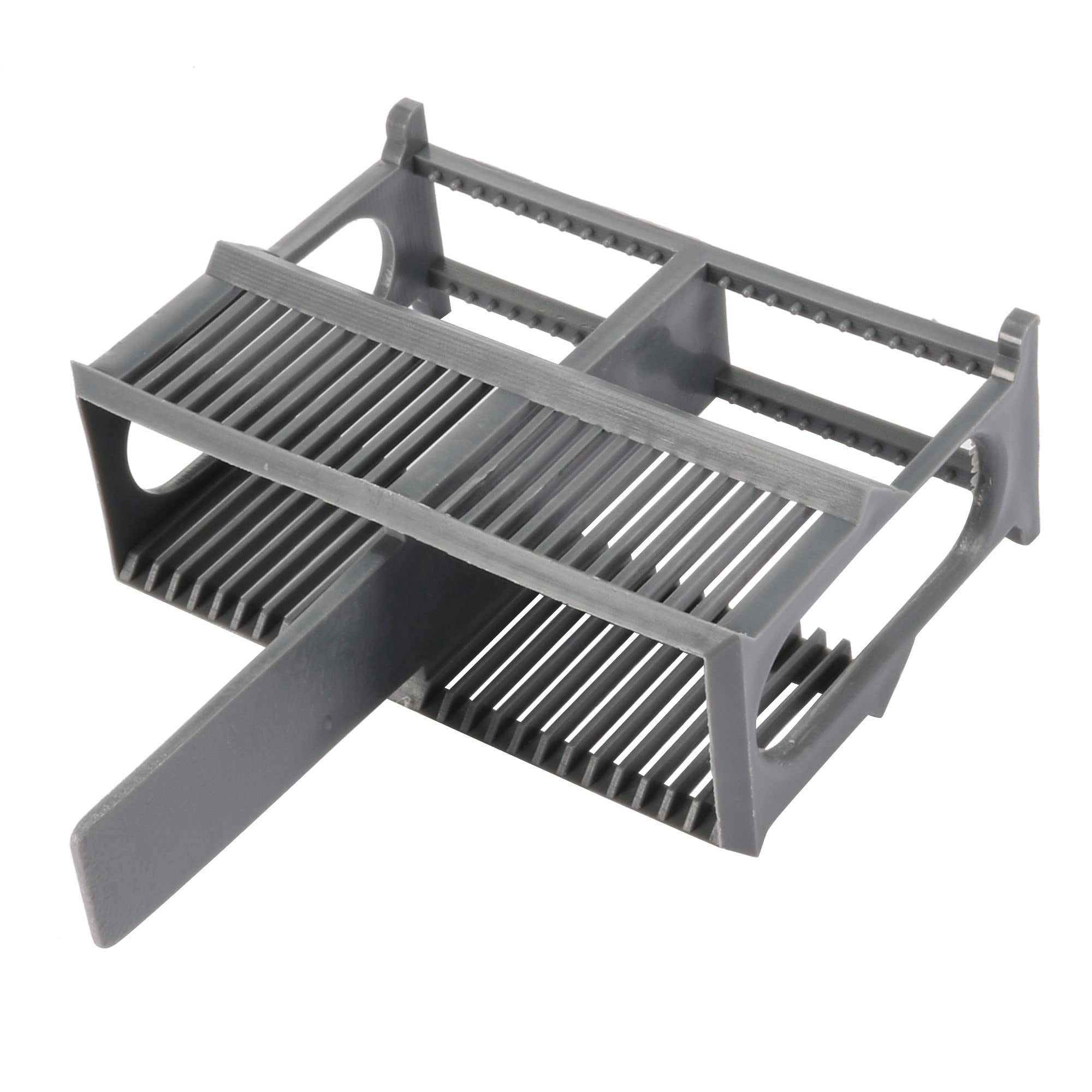 uxcell Microscope Slides Rack 24 Positions Polypropylene Staining Rack Gray for Research Experiments