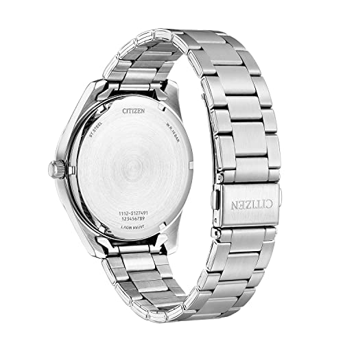 Citizen Men's Quartz Dress Watch with Stainless Steel Strap, Silver-Tone, 20 (Model: BI1031-51X)