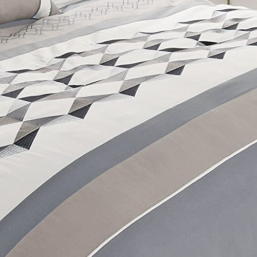Riverbrook Home Country Manor Comforter Set, King, Beren - Blue/Tan/Ivory, 7 Piece Set