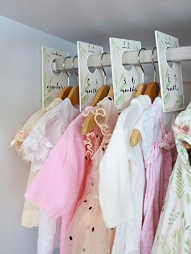 Mumsy Goose Nursery Closet Dividers Greenery Baby Clothes Dividers Botanical Closet Organizers