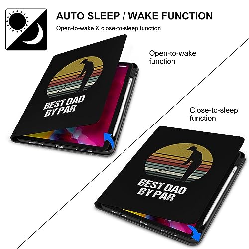 Best Dad by Par Protective Case Compatible with IPAD 2020 AIR 4 (10.9in) Stand Case Auto Sleep/Wake Cover