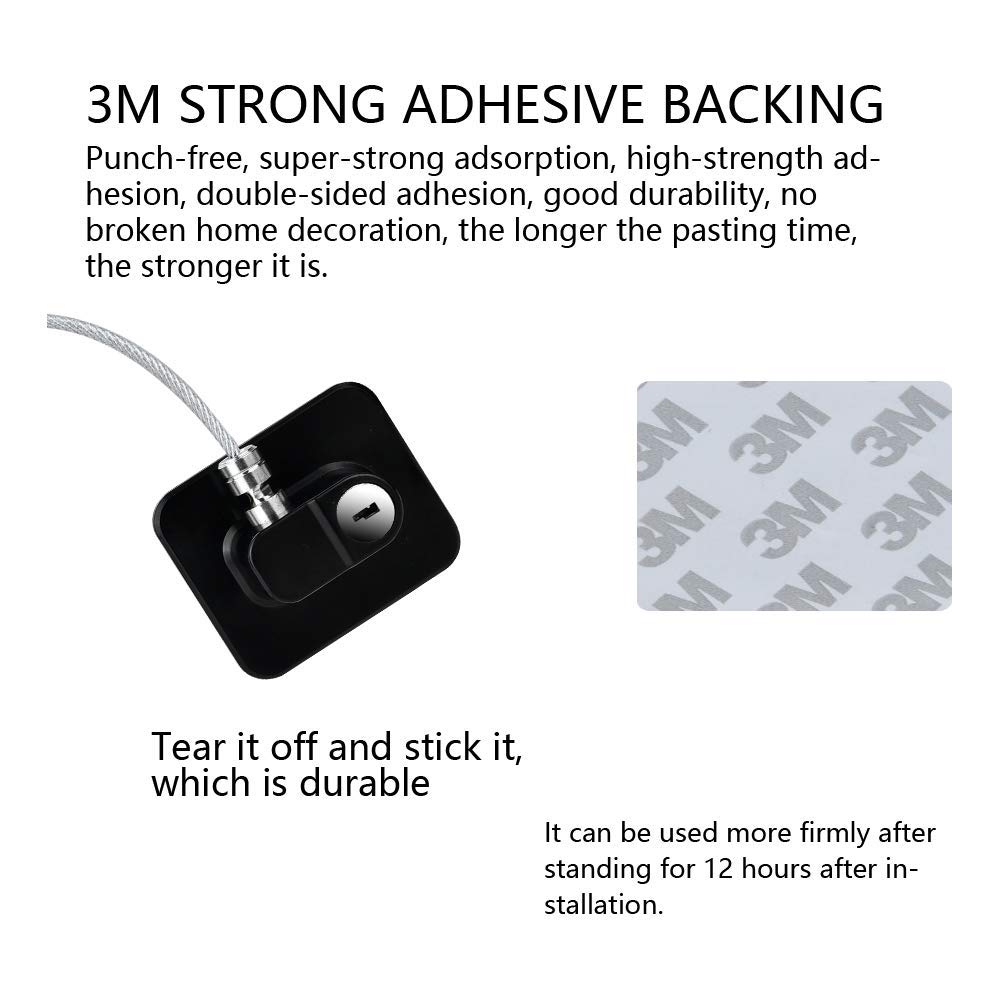 Refrigerator Lock,4 Pack Cabinet Locks Child Safety Latches with Strong Adhesives and Keys, Child Safety Strap Locks, Baby Locks for Cabinets, Drawers, Windows, Easy Install and Use(4 Pack (Black)