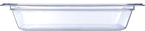 Carlisle FoodService Products 10220B07 Storplus Half Size Food Pan, Polycarbonate, 2.5" Deep, Clear