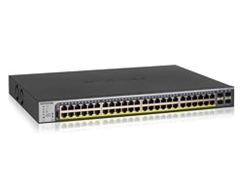NETGEAR 52-Port PoE Gigabit Ethernet Smart Switch (GS752TP) - Smart Managed, 48 x PoE+ @ 380W, 4 x 1G SFP, Desktop or Rackmount Switch