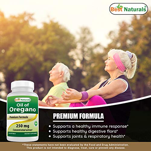 Best Naturals Oregano Oil 250 Mg Softgels, 120Count