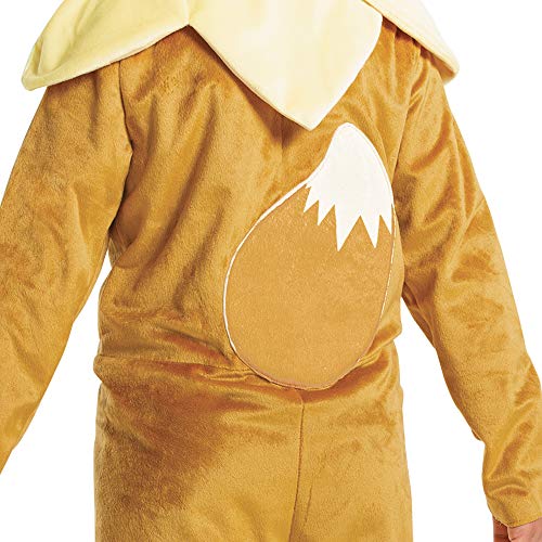 Eevee Pokemon Kids Costume, Official Pokemon Hooded Jumpsuit with Ears, Classic Size Small (4-6)
