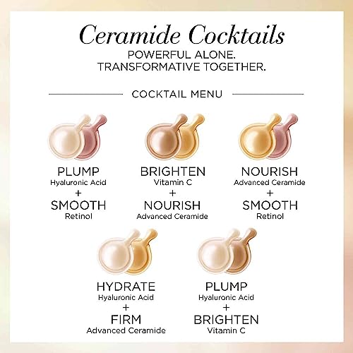 Elizabeth Arden Vitamin C Ceramide Capsules Serum, Daily Skin Care, Brightening Face Serum, 30 Count