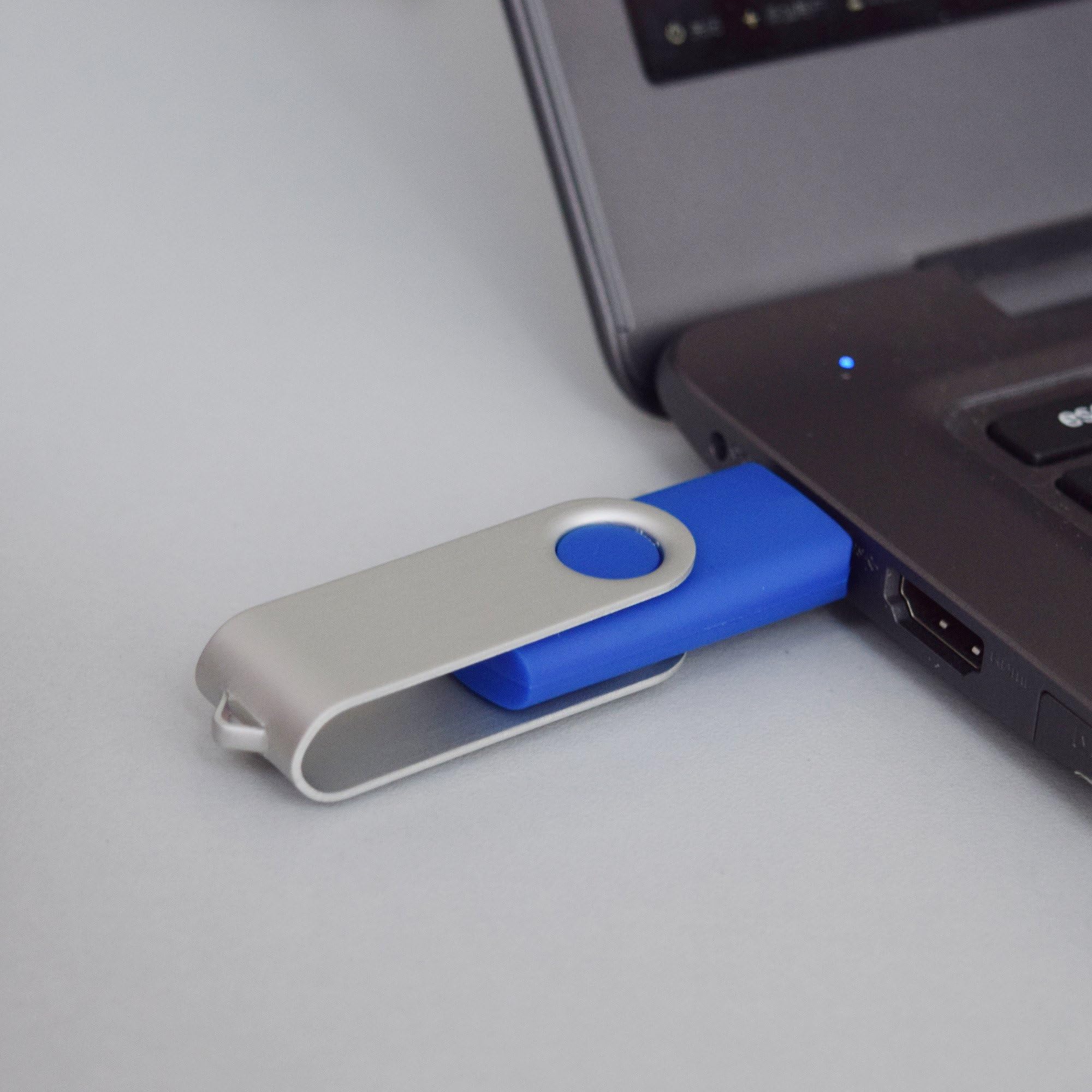 VICFUN 100 Pack 128MB USB Flash Drive 128MB Flash Drives Bulk 100pcs USB 2.0 Blue/Black