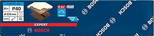 Bosch Professional 25x Expert C470 Sandpaper (Ø 225 mm, Grit 40, Accessories Orbital Sander)
