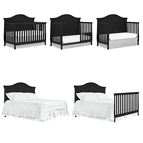 Dream On Me Kaylin 5-in-1 Convertible Crib in Black, Greenguard Gold Certified , 56x31x47 Inch (Pack of 1)