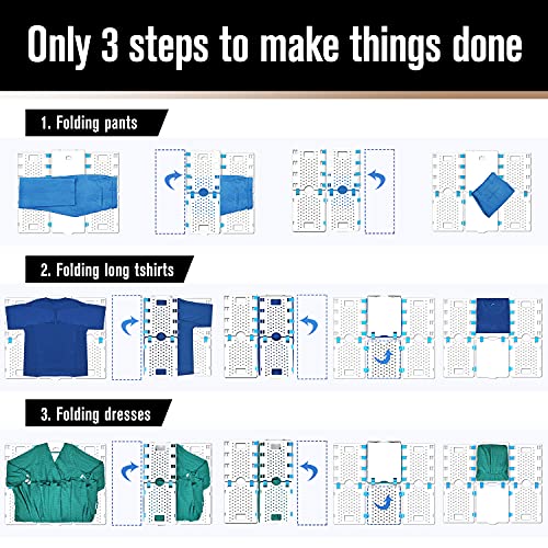 BoxLegend Version 4 Shirt Folding Board t Shirts Clothes Folder Durable Plastic Laundry folders Folding Boards Helper Tool for Adults and Children, White