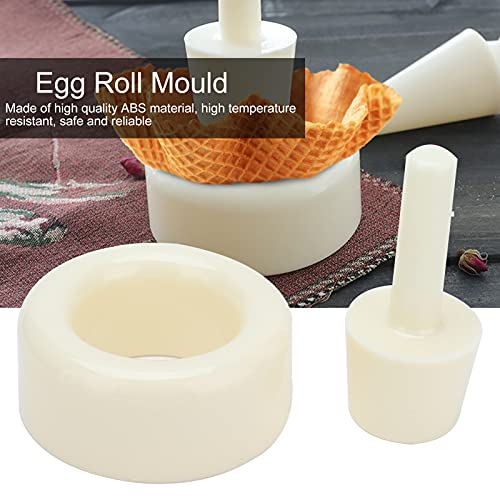 Crispy Waffle Cone Mold, Food Grade Plastic Cream Horn Molds for Baking Ice Cream Cone Mold Kit Egg Roll Maker Kitchen DIY Cooking Mold Baking Accessories