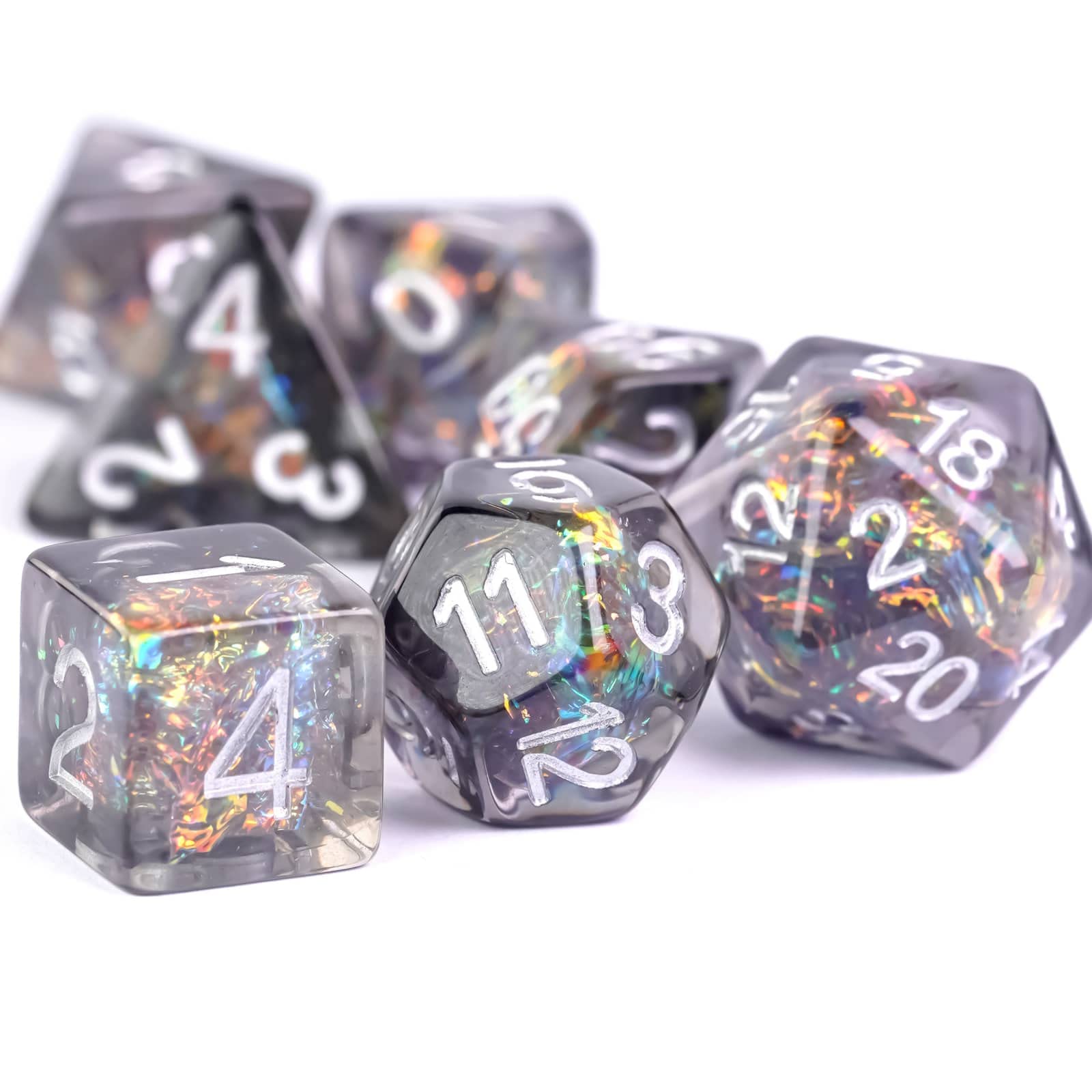 UDIXI 7PCS Polyhedral DND Dice Set, Characters's Weapons Design for Role Playing Dice Games as Dungeons and Dragons RPG MTG Table Games (Bard)