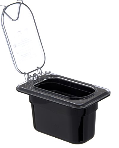 Carlisle FoodService Products 3068703 Plastic Food Pan, 1/9 Size, 4 Inches Deep, Black (Pack of 6)
