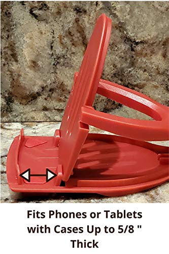 Cestari Recipe Holder Stand for Smartphones and Tablets, Keep Your Phone, Kindle, or iPad Convenient While Cooking - Original Kitchen Gadget Phone and Tablet Stand