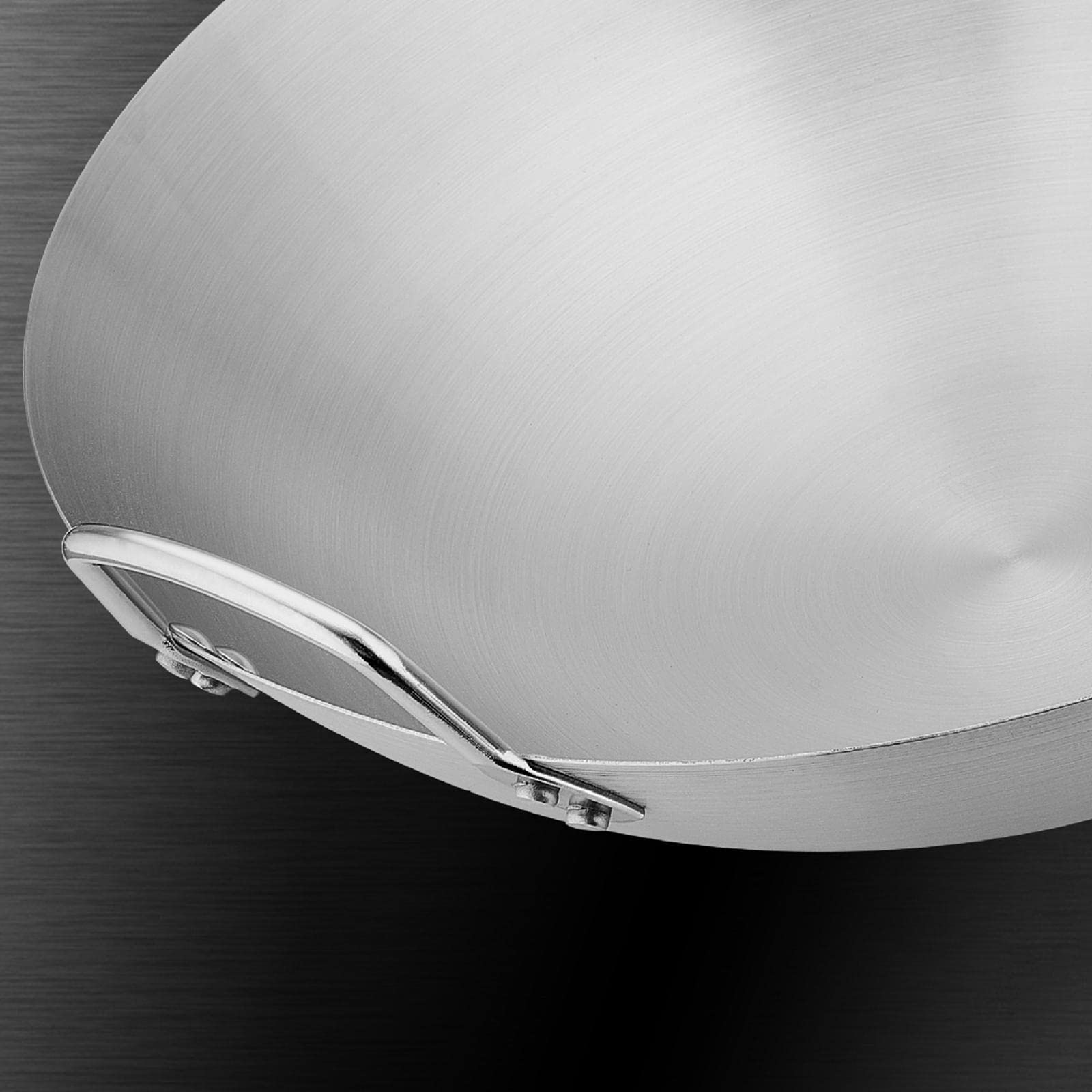 YWJLQH Stainless Steel Dual Handle Wok Pan for Grilling Crispy Potatoes and Omelettes, 30cm