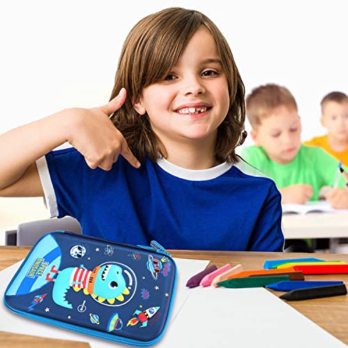 YOYTOO Dinosaur Pencil Case for Boys, 3D Cute EVA Dinosaur Pen Pouch Stationery Box Anti-Shock Large Capacity Multi-Compartment for School Students Teens Kids Girls Boys