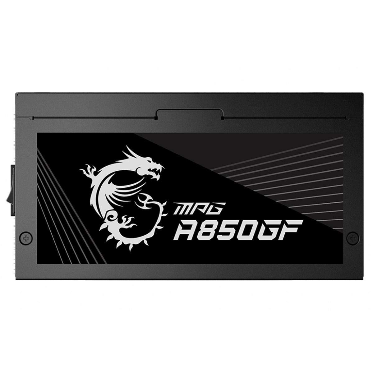 MSI MPG A850GF Gaming Power Supply - Full Modular - 80 PLUS Gold Certified 850W - 100% Japanese 105°C Capacitors - Compact Size - ATX PSU
