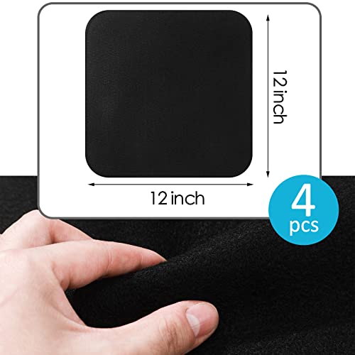 4 Pcs Carbon Felt Welding Blanket Fabric Fireproof Mat Fireproof Insulation 12 x 12 in Thickness Fire Retardant Protective Mat Heat Resistant up to 1800 Fahrenheit Degree for Glass Blowing Camp, Black