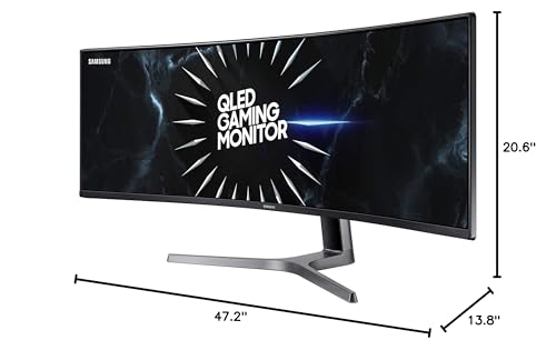 Samsung Double QHD CRG9 Series 49-Inch Curved Gaming Monitor (LC49RG90SSNXZA), Black (Renewed)