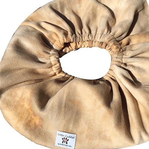 Critter Cuddler Small Animal Carrier and Bonding Pouch Anti-Anxiety Interactive Play Exercise Ring Therapeutic for Pet & Handler Small Dog Cat Hedgehog Puppy Travel Sling - Made in USA (Camel)