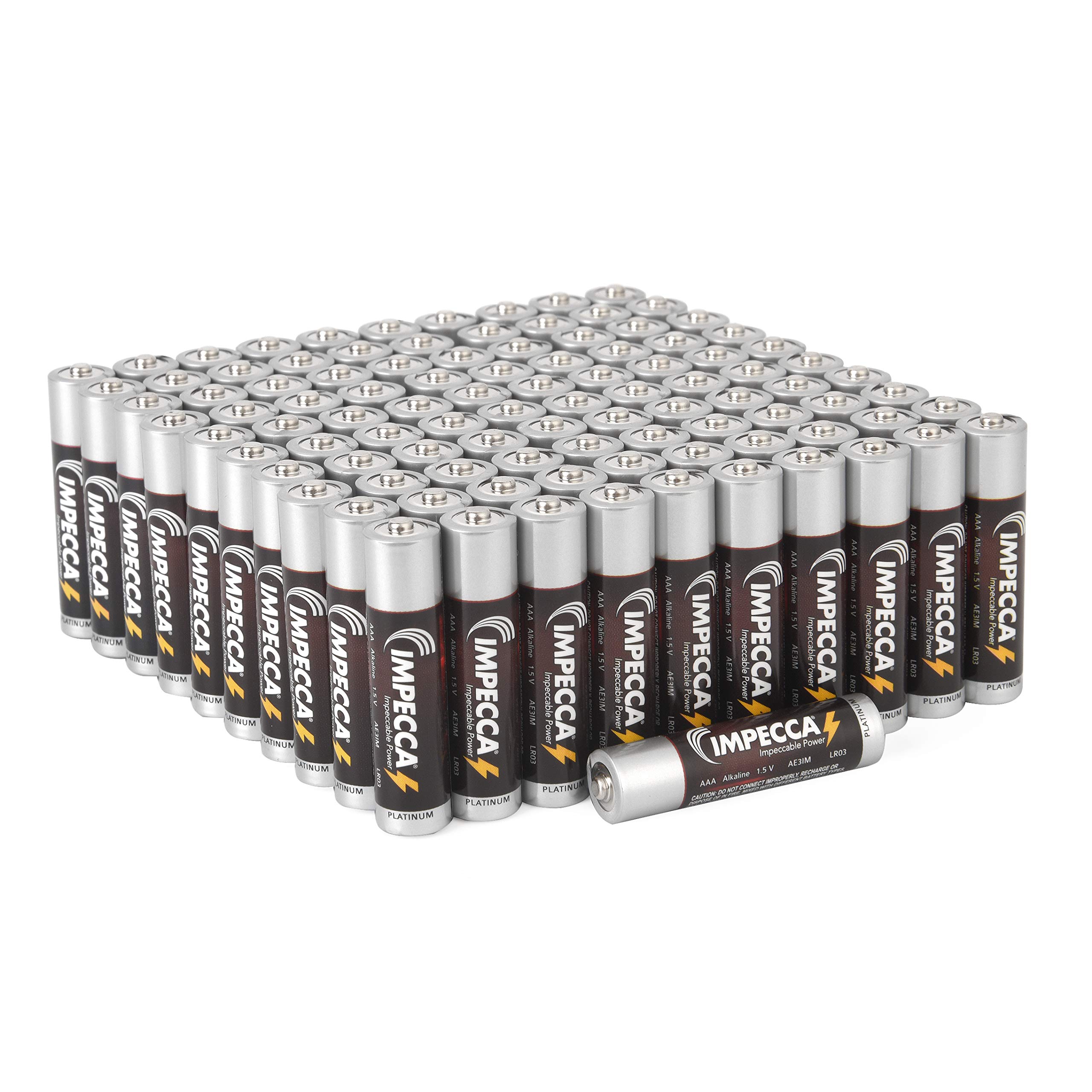 Impecca AAA Batteries High Performance Alkaline Battery Long Lasting, and Leak Resistant, LR3, Platinum Series, 16 Pack