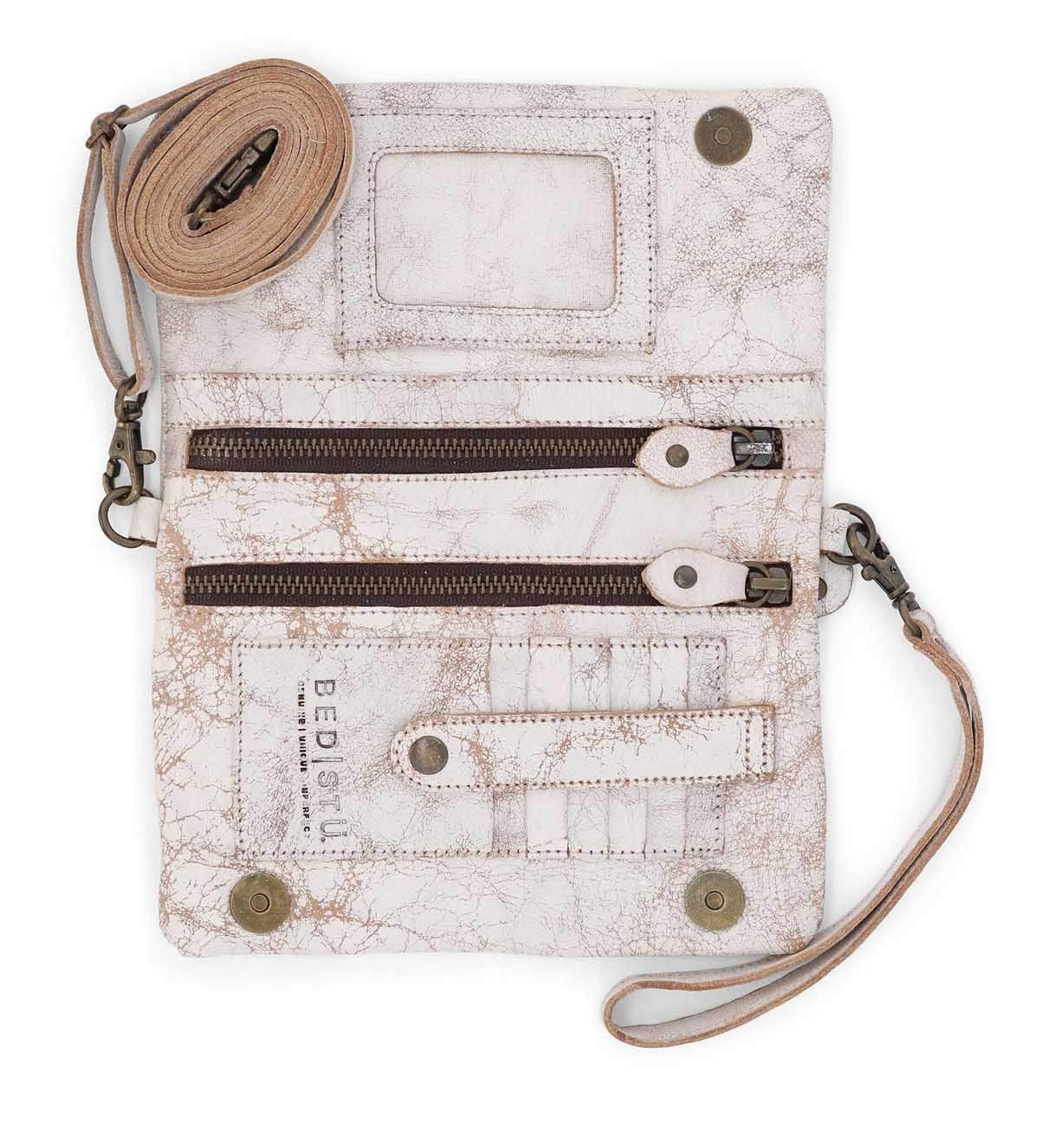 BedStu Cadence Crossbody Wallet WhiteDistressed