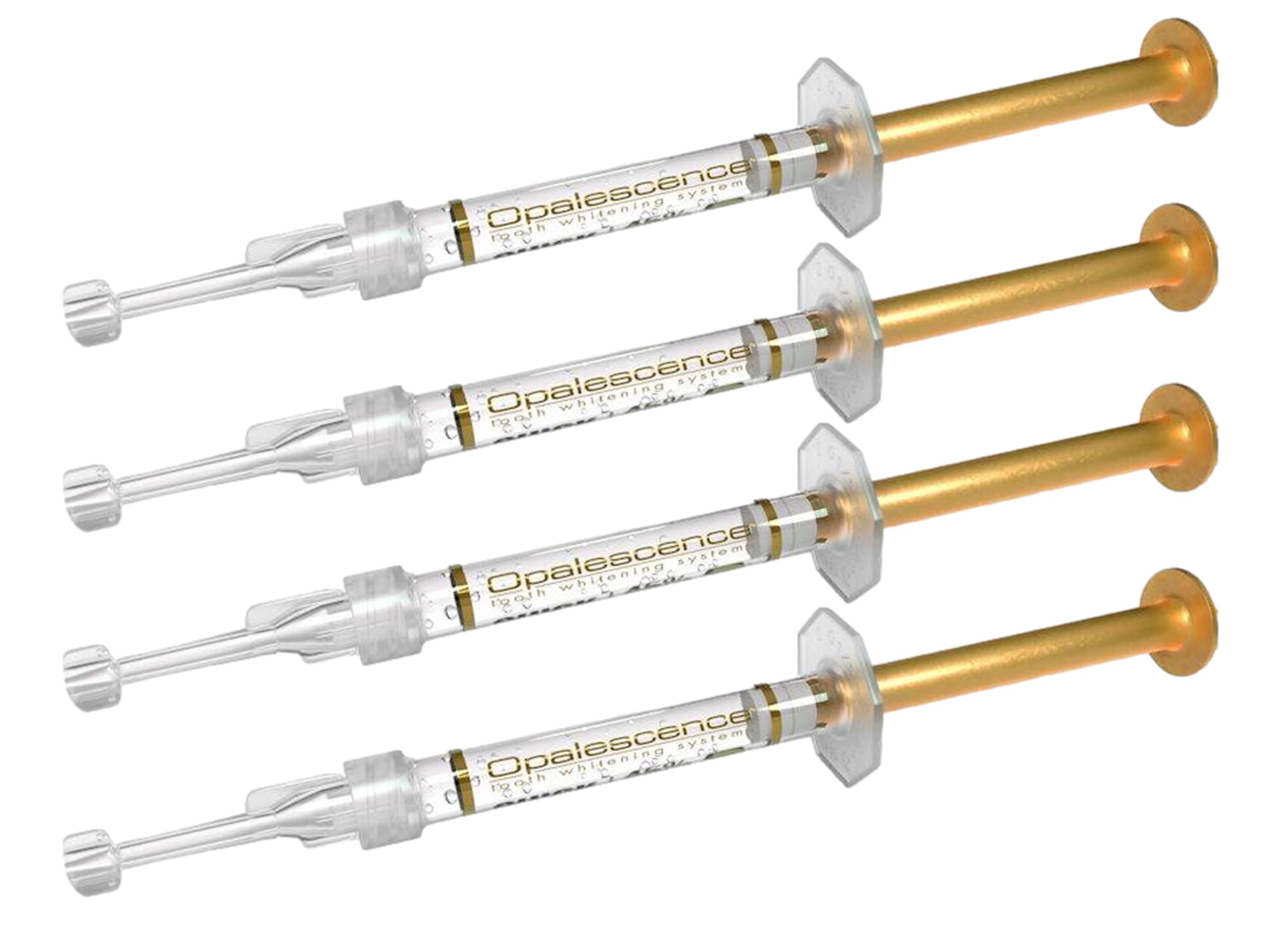 Opalescence 45% Syringes Teeth Whitening Gel - with PF - (4 Syringes) Refill Kit Carbamide Peroxide. Made by Ultradent, in Mint Flavor. Tooth Whitening 5359-2