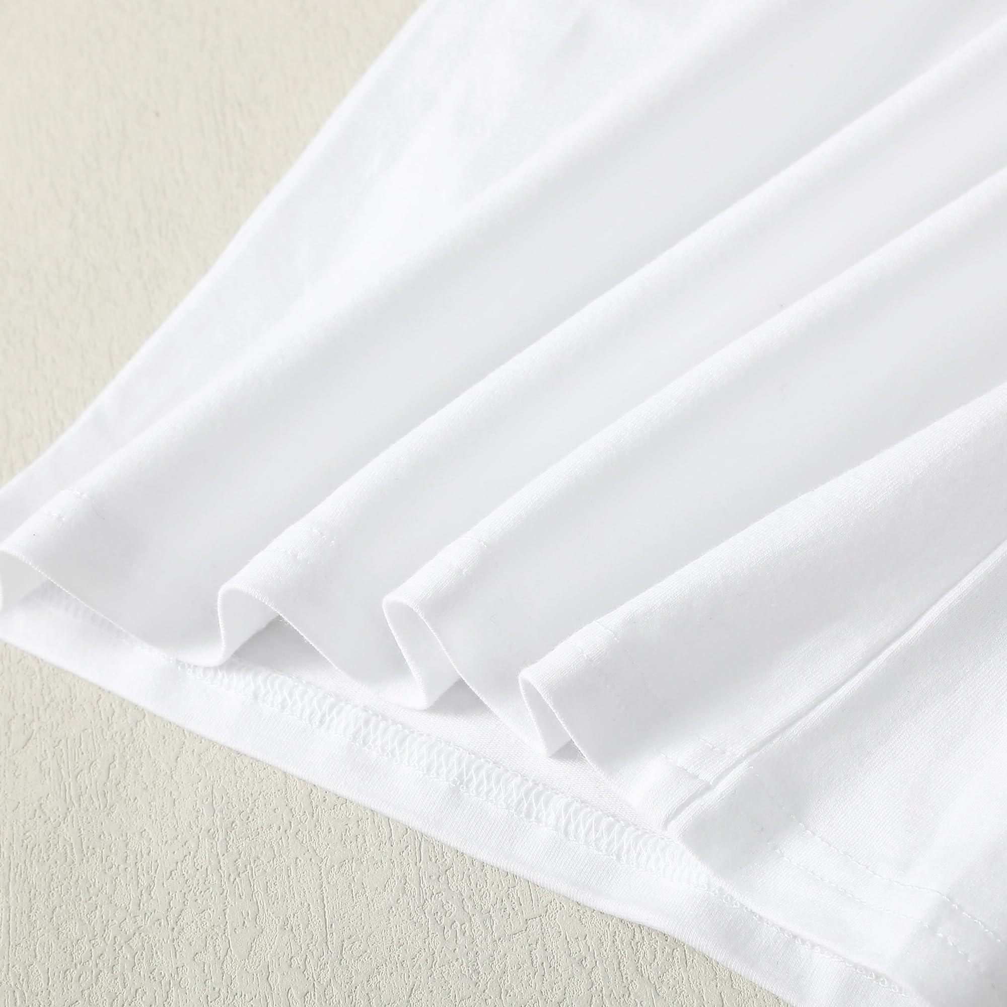 LYSMuch Toddler Baby Girls Ruffle Sleeve Shirt Plain Solid Sleeveless Tshirt Top Blouse Kids Casual Clothes(White, 3-4T)
