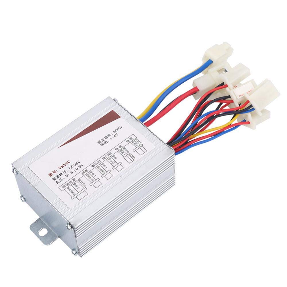 36v Brushed Motor Controller,Electric Bike Brushless Motor Controller,36V 500W Scooter Motor Controller Motor Brushed Controller Box for Electric ycle Scooter Ebike
