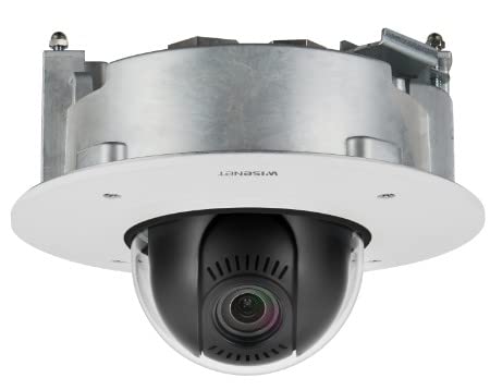 Hanwha Techwin XND-8081FZ 5MP Flush Mount Network Indoor Dome PTRZ Camera, 3.6~9.4mm (2.6X) Motorized varifocal Lens, RJ45 Connection