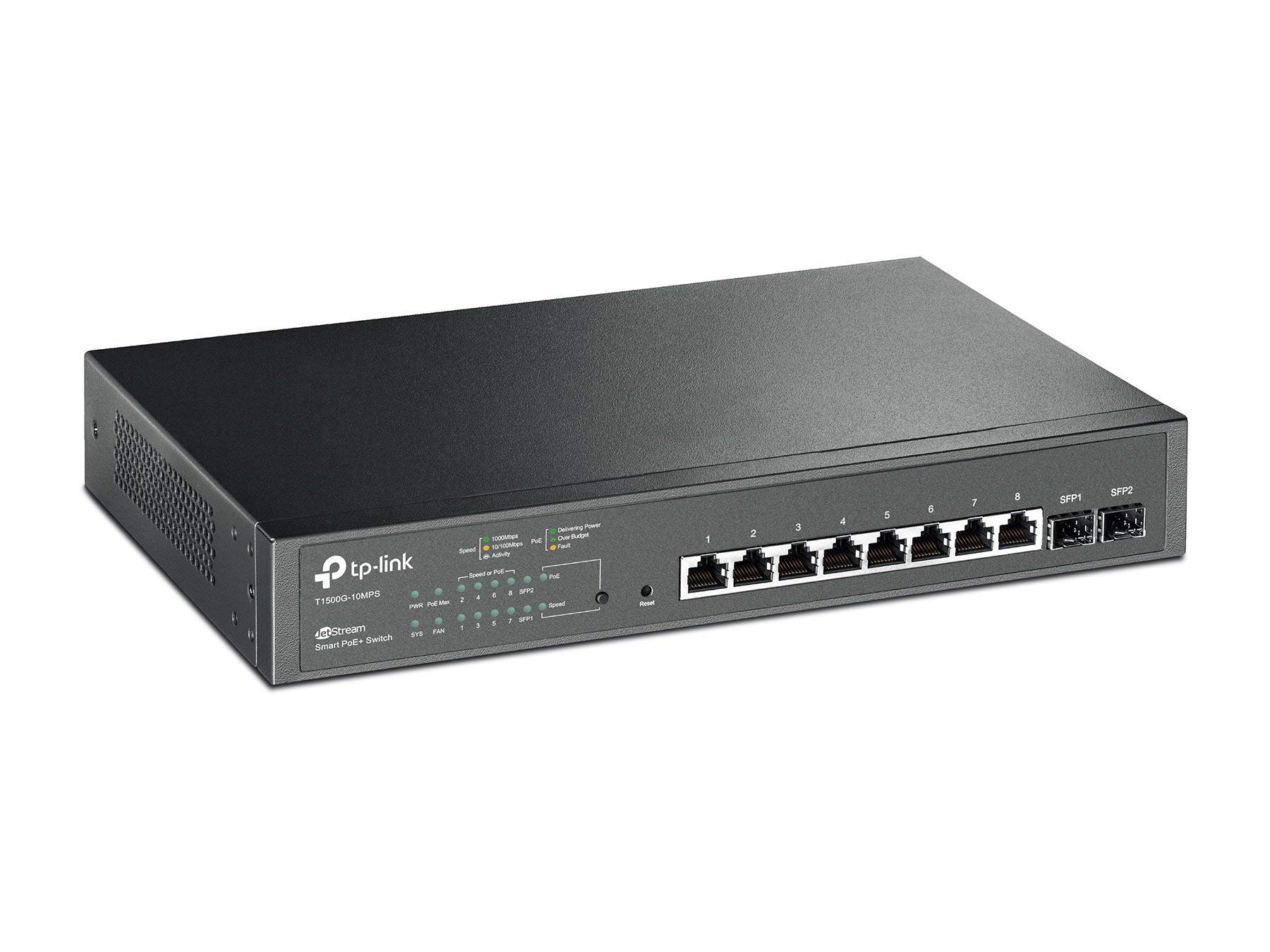TP-Link 16-Port Gigabit PoE+ Easy Smart Managed Switch with 110W 8-PoE Ports | Unmanaged Plus | Plug and Play | Desktop/Rackmount | Metal | Lifetime (TL-SG1016PE) (Renewed)