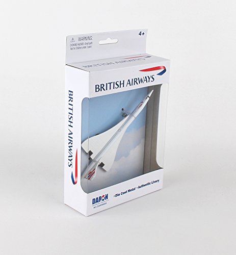 Daron British Airways Concorde Single Plane Toy , White