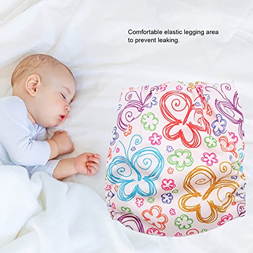 Baby Cloth Diapers, Reusable Infant Swim Diaper Washable Cloth Hook Loop Operating Size Adjustable for Baby Girls and Boys (BL001)