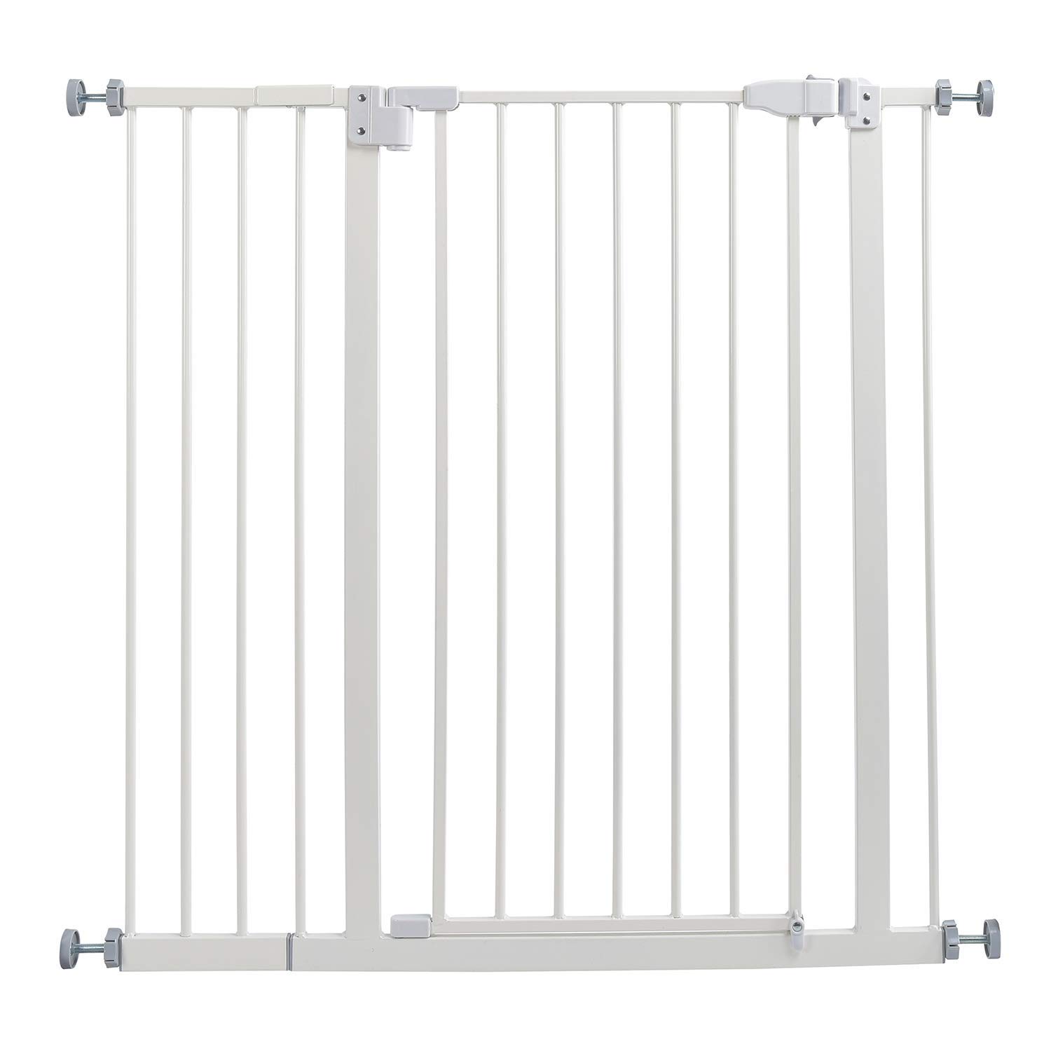 38" Auto Close Baby Gate, Extra Tall Walk Thru Gate Dog Pet Pressure Mount Gate for Stairs,Doorways, Banister,Dual Locking .Includes 6" Extension,36" High