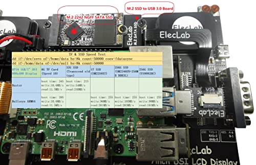 ElecLab 7 Inch 800x480 DSI Touchscreen Monitor Capacitive LCD Display RS232/RS485 Speaker Bracket for RPI 4B 3B+ 3B 3A+ 2B B+