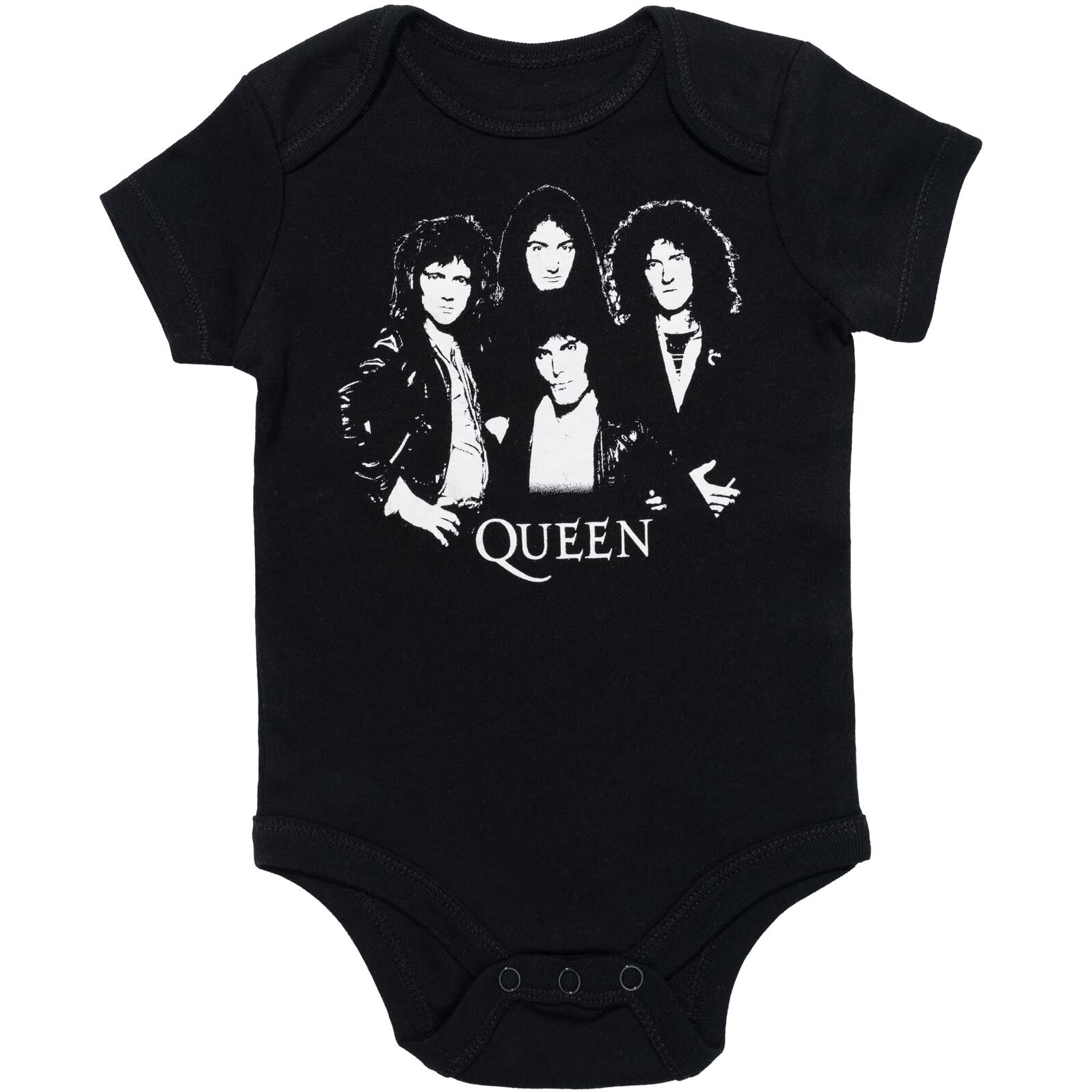 Queen Newborn Baby Boys Baby 3 Pack Short Sleeve Bodysuits Blue/Black 3-6 Months